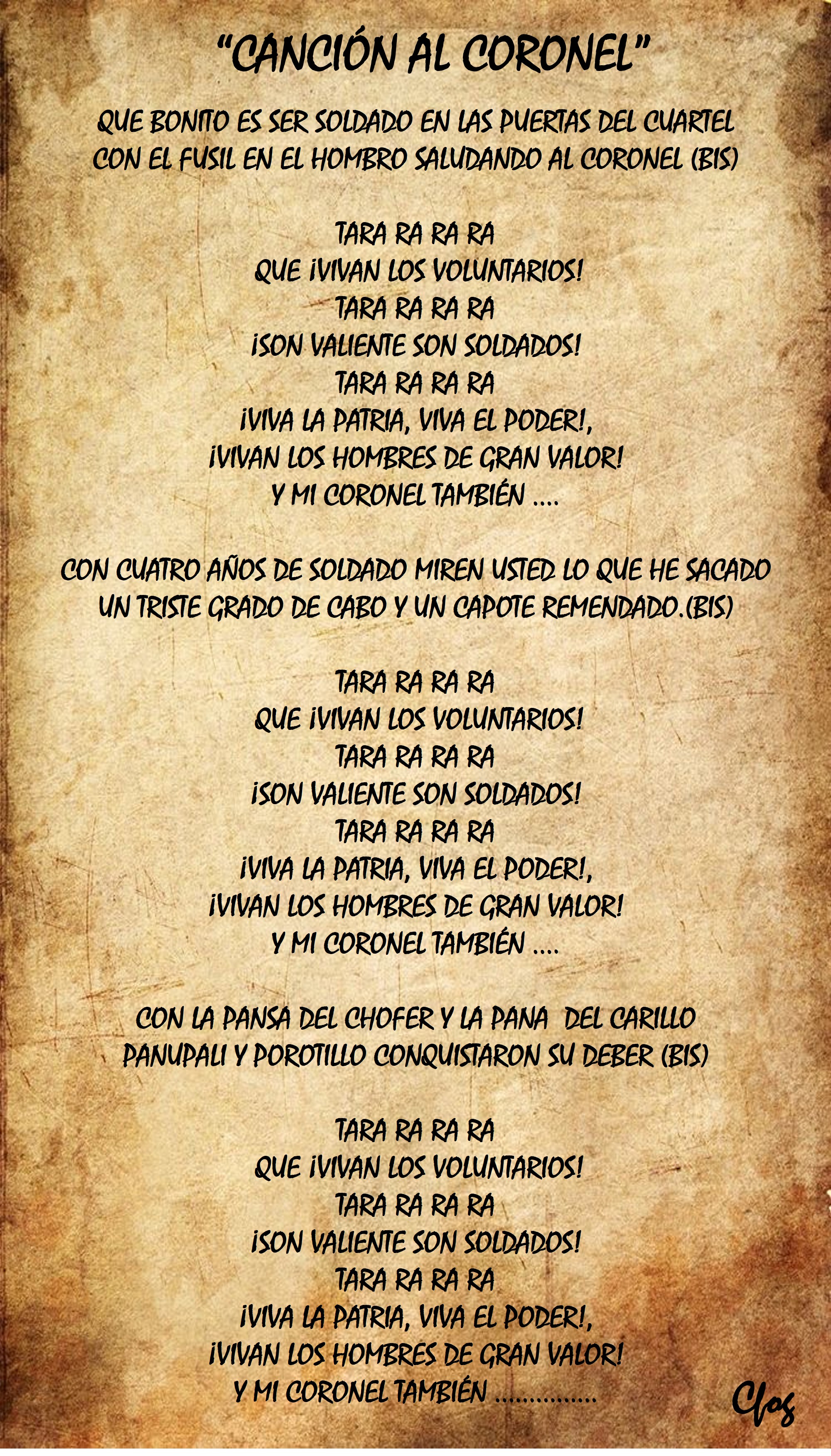 LETRA DE LAS CANCIONES DE CABALLERÍA – SER DE CABALLERÍA